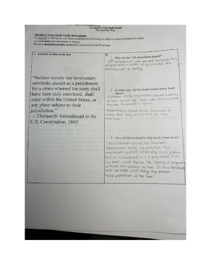 US History - Chapter 2 Set 3 Note - I. The Union Dissolves - In 1859 ...