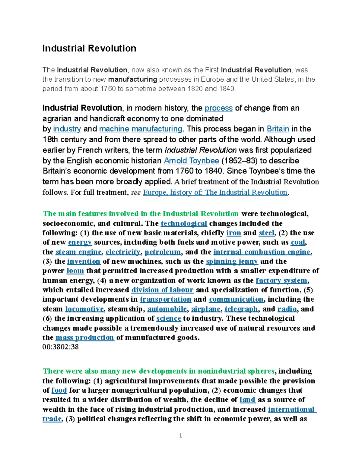 2. The Industrial Revolution - Industrial Revolution The Industrial ...