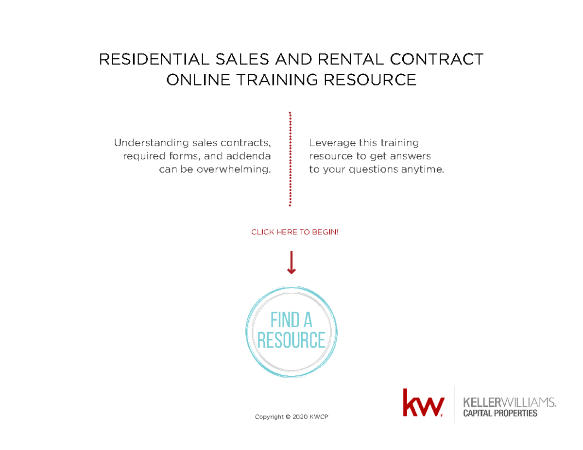 Contract Training Resource - RESIDENTIAL SALES AND RENTAL CONTRACT ...