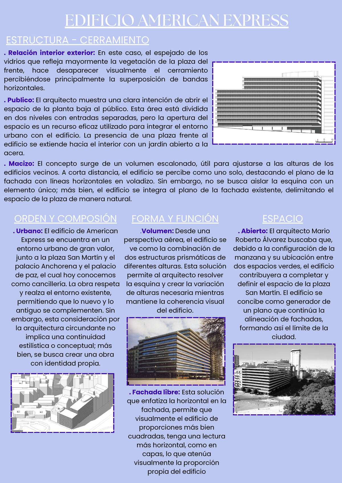 Edificio American Express - EDIFICIO AMERICAN EXPRESS ESTRUCTURA - CERRAMIENTO . Relación ...