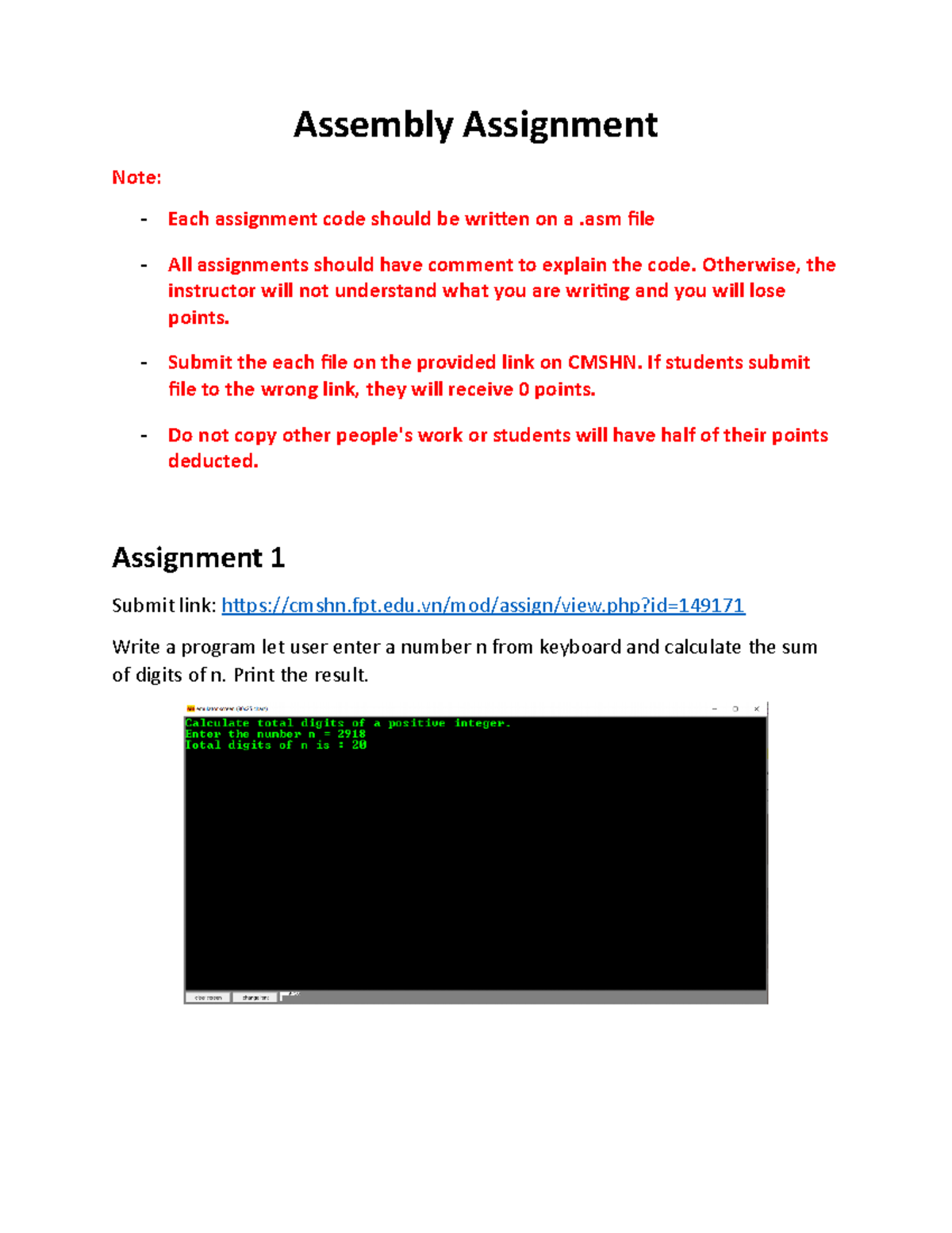 Assembly Assignment - sd we fasd qwer d fsd - Assembly Assignment Note ...