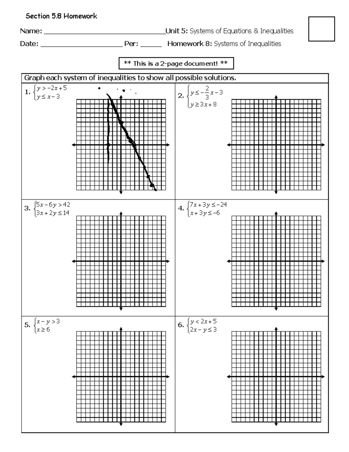 Homework 8 Difiicult Math Problems With Work And Answers 6 Graph