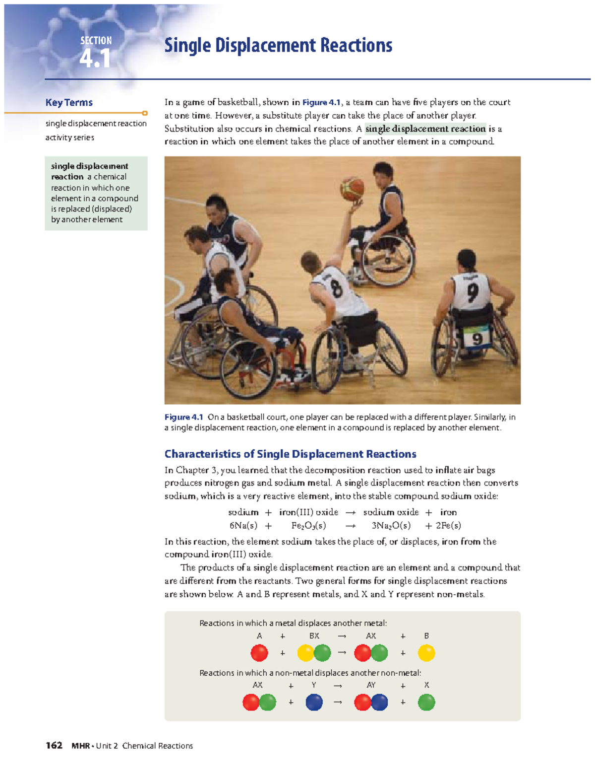 4 - Some pages of textbook - SECTION 4. Single Displacement Reactions ...