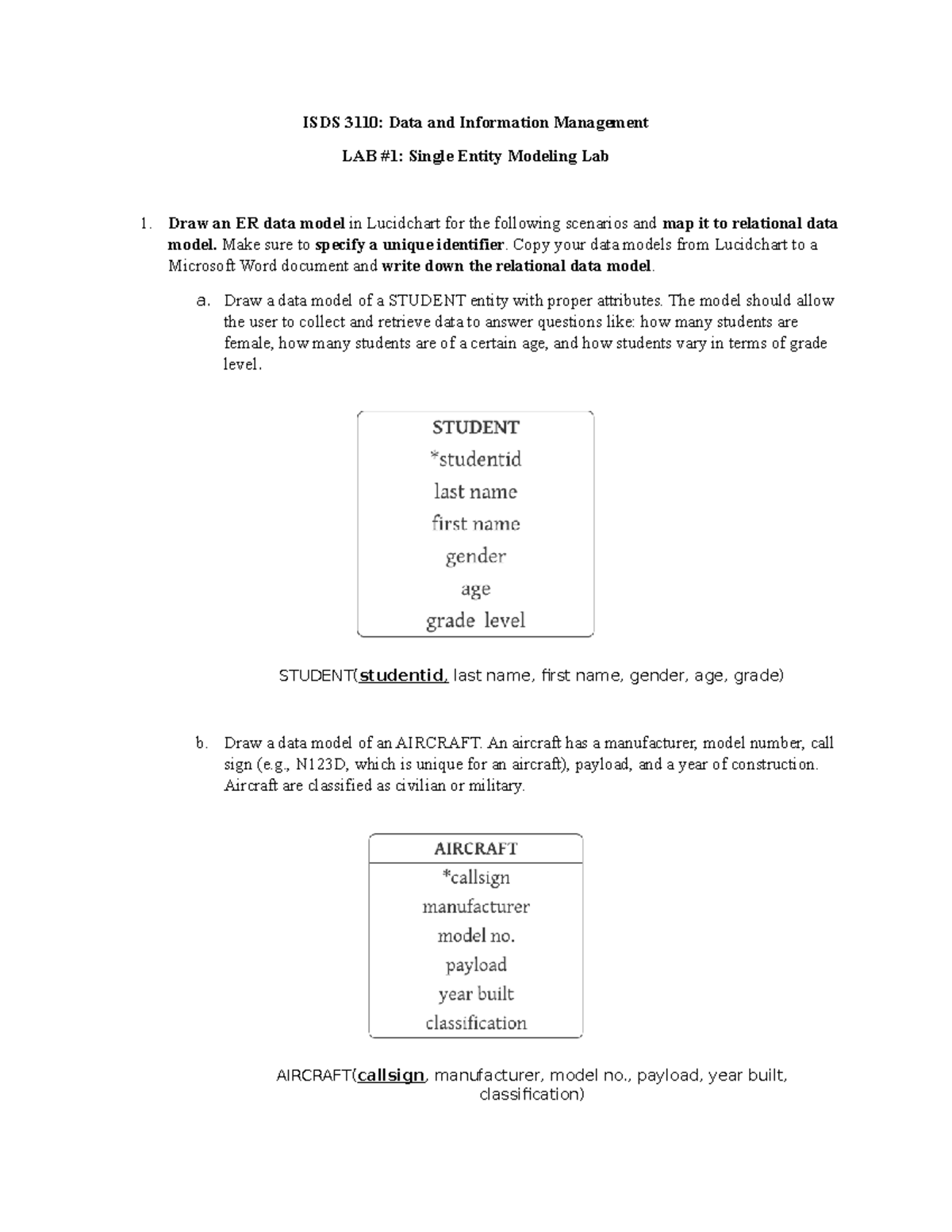 LAB 1 Homework - ISDS 3110 Lab 1 instructions and answer. - ISDS 3110 ...