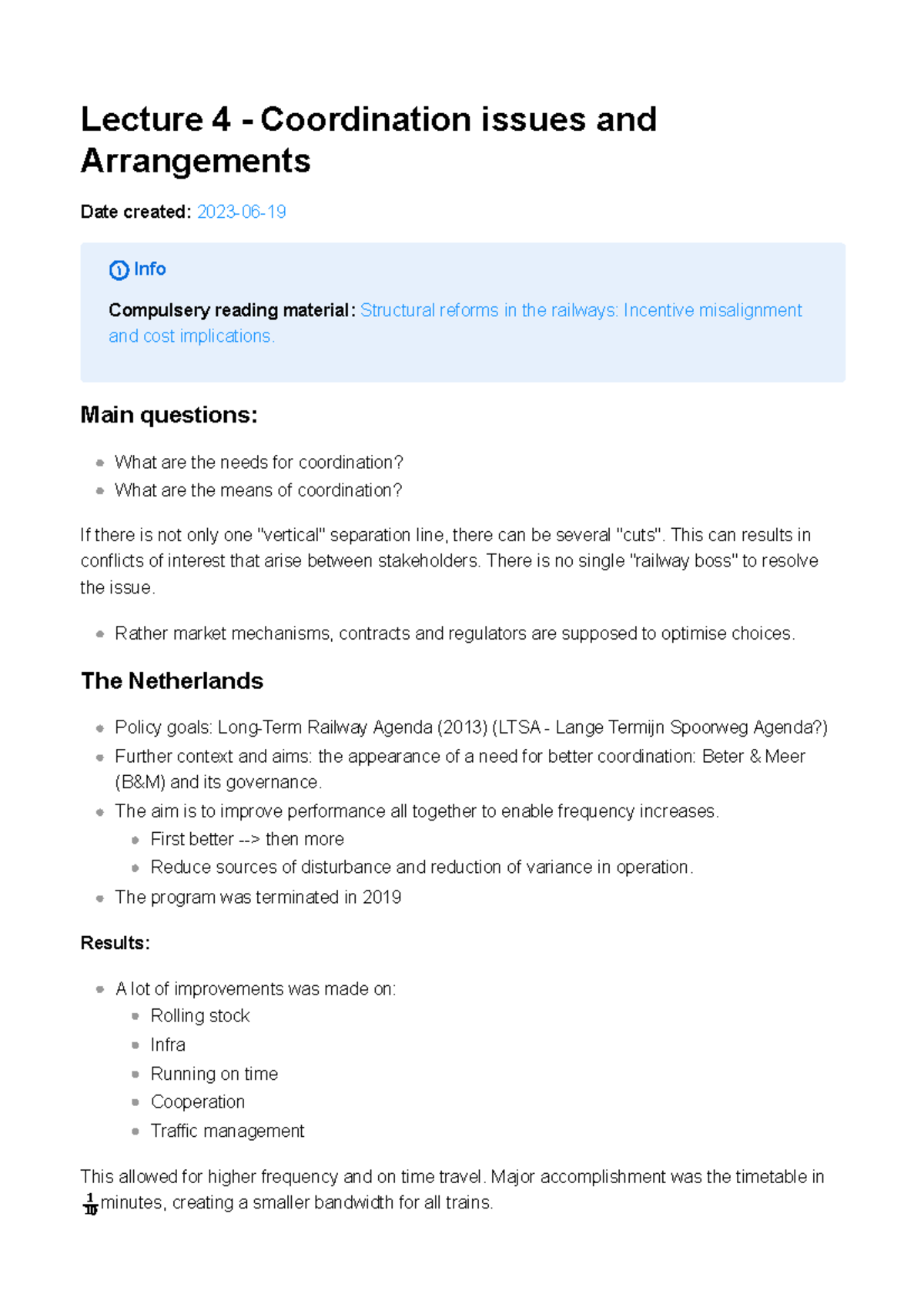 Lecture 4 - Railway Governance and Railway Value Chain - Lecture 4 ...