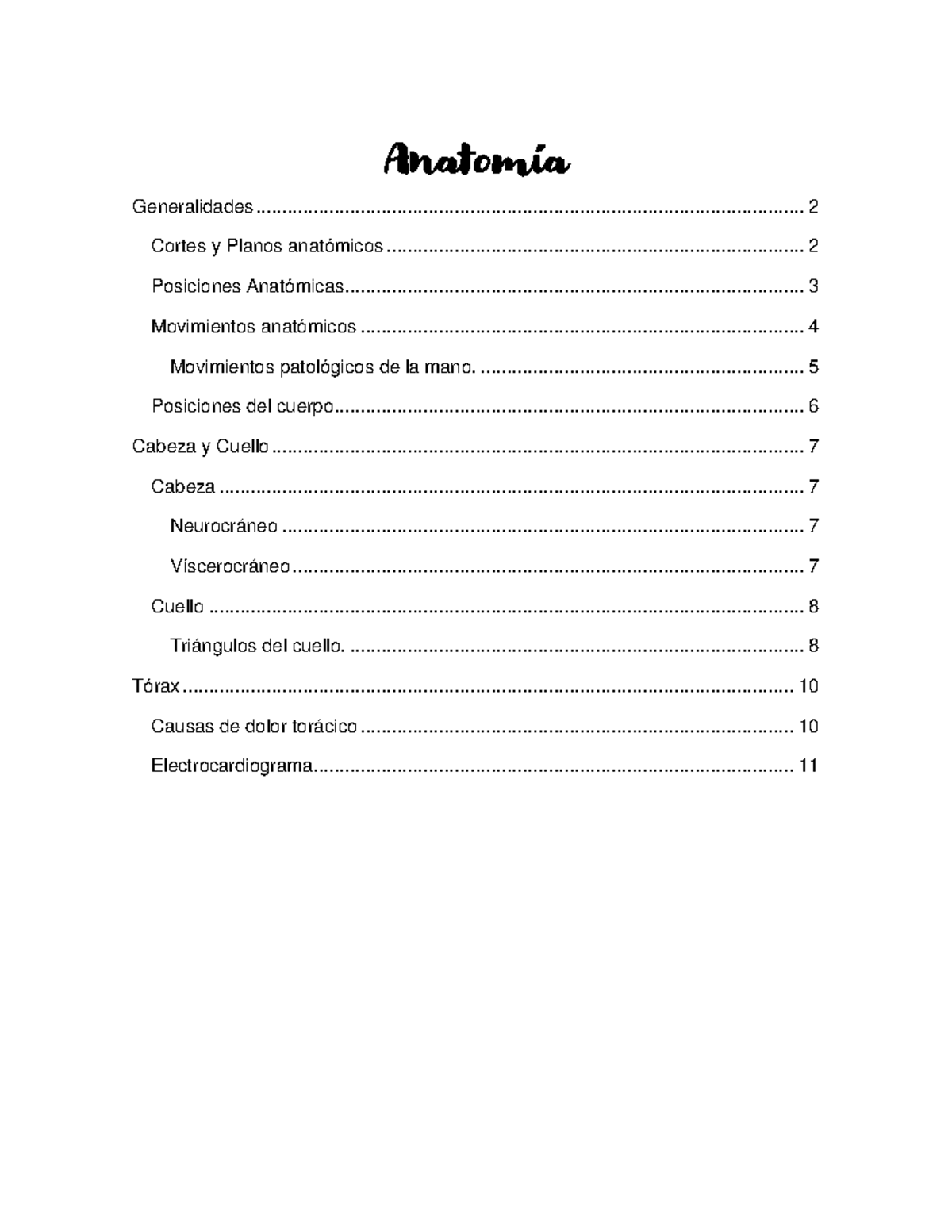 Anatomia Notas ESSH - Anatomía Generalidades Cortes y Planos anatómicos ...
