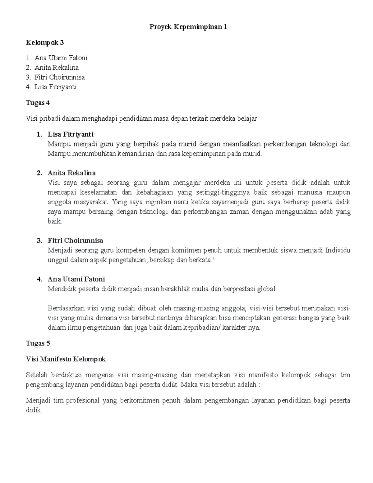 Rukol proyek kepemimpinan topik 1 - Proyek Kepemimpinan 1 Kelompok 3 ...