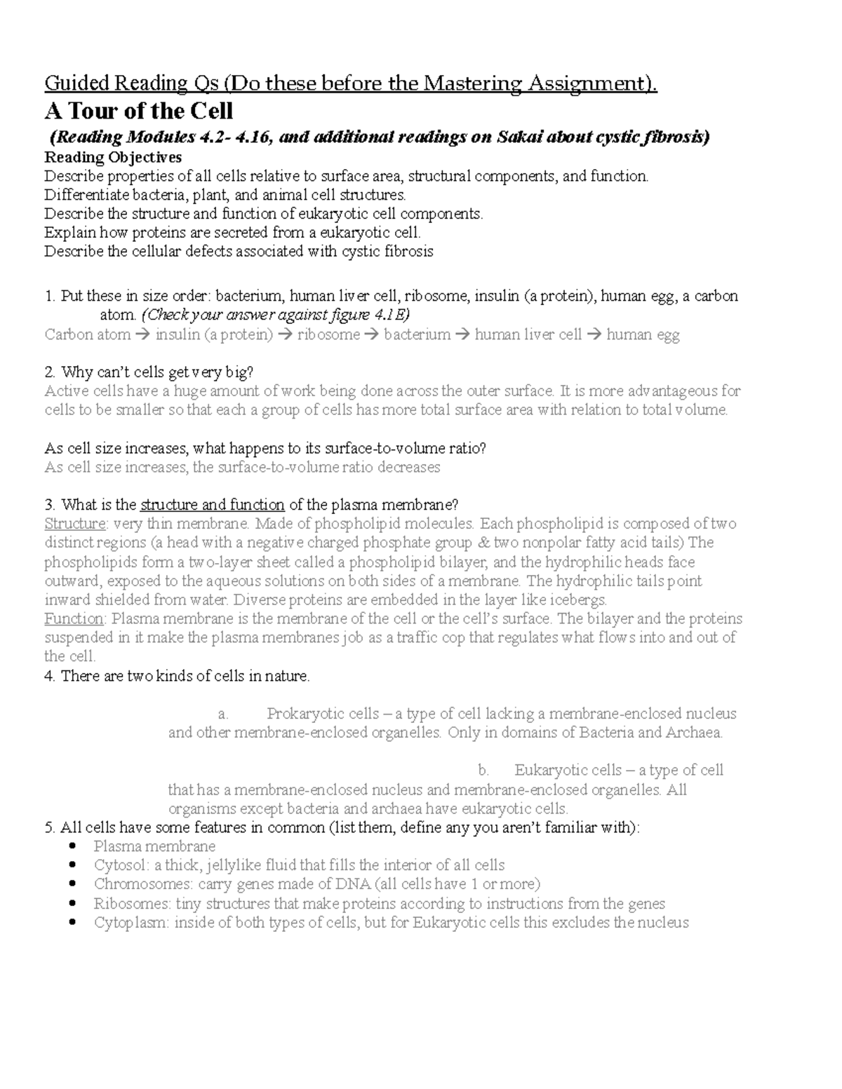 L03 GRQs - 3rd GRQs Biol101 UNC Chapel Hill - Guided Reading Qs ( Do ...