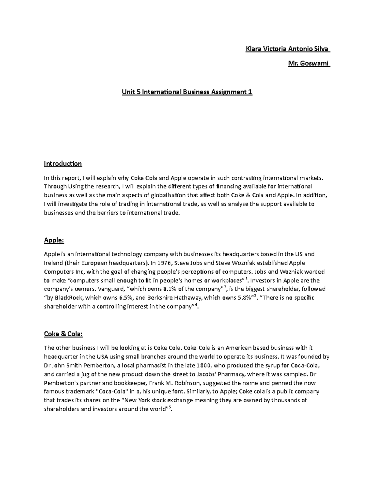 Document 119 - Klara Victoria Antonio Silva Mr. Goswami Unit 5 ...