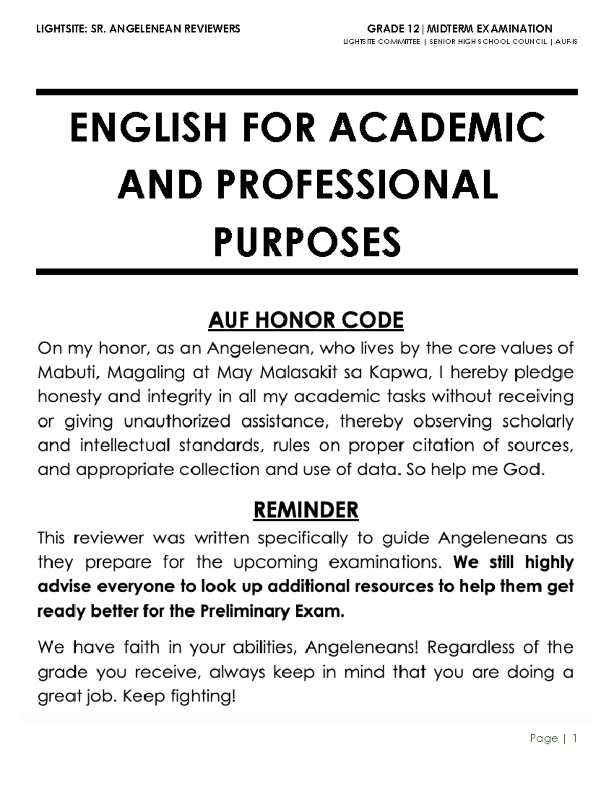 EAPP - This is for grade 12 eapp - LIGHTSITE: SR. ANGELENEAN REVIEWERS ...