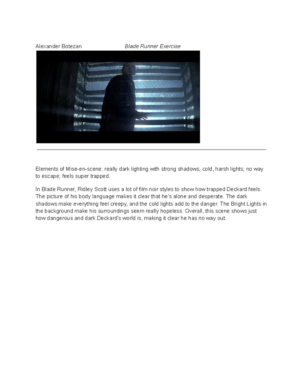 Blade Runner Exercise - 1234 - Alexander Botezan Blade Runner Exercise ...