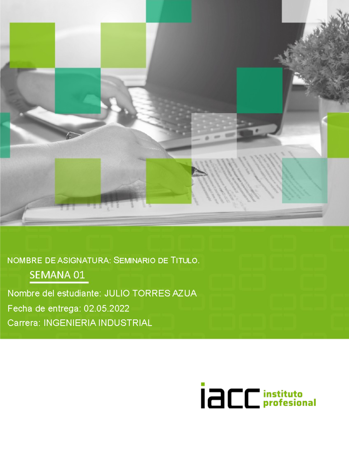 Julio Torres Tarea 1eminario de titulo - NOMBRE DE ASIGNATURA ...