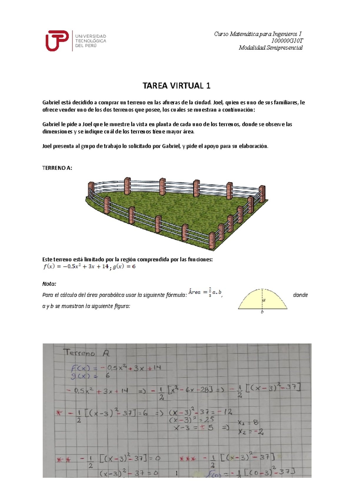 (ACV-S03) Evaluación Permanente 1 - Tarea Calificada 1 - 100000G10T Modalidad Semipresencial ...