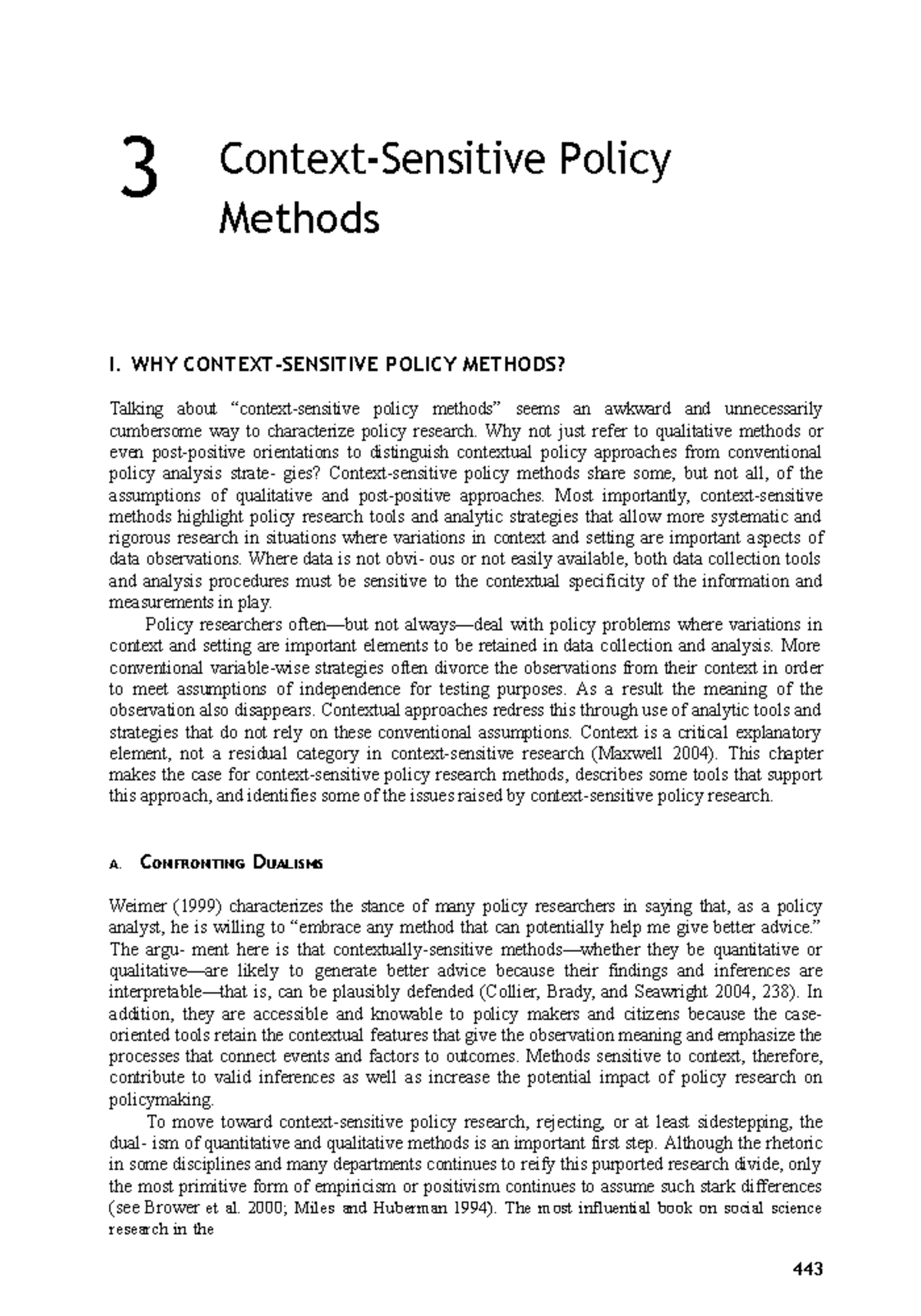 Context And Sensitive Policy Context Sensitive Policy Methods I Why Context Sensitive Policy