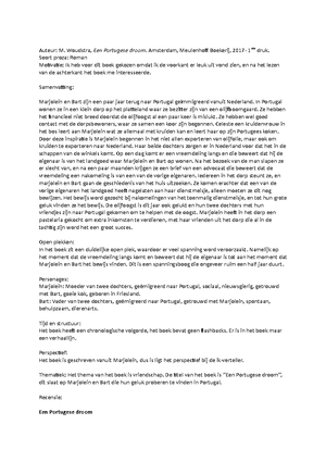 Boekverslag De man die alles achterliet, H5 - Auteur: T, De man die ...