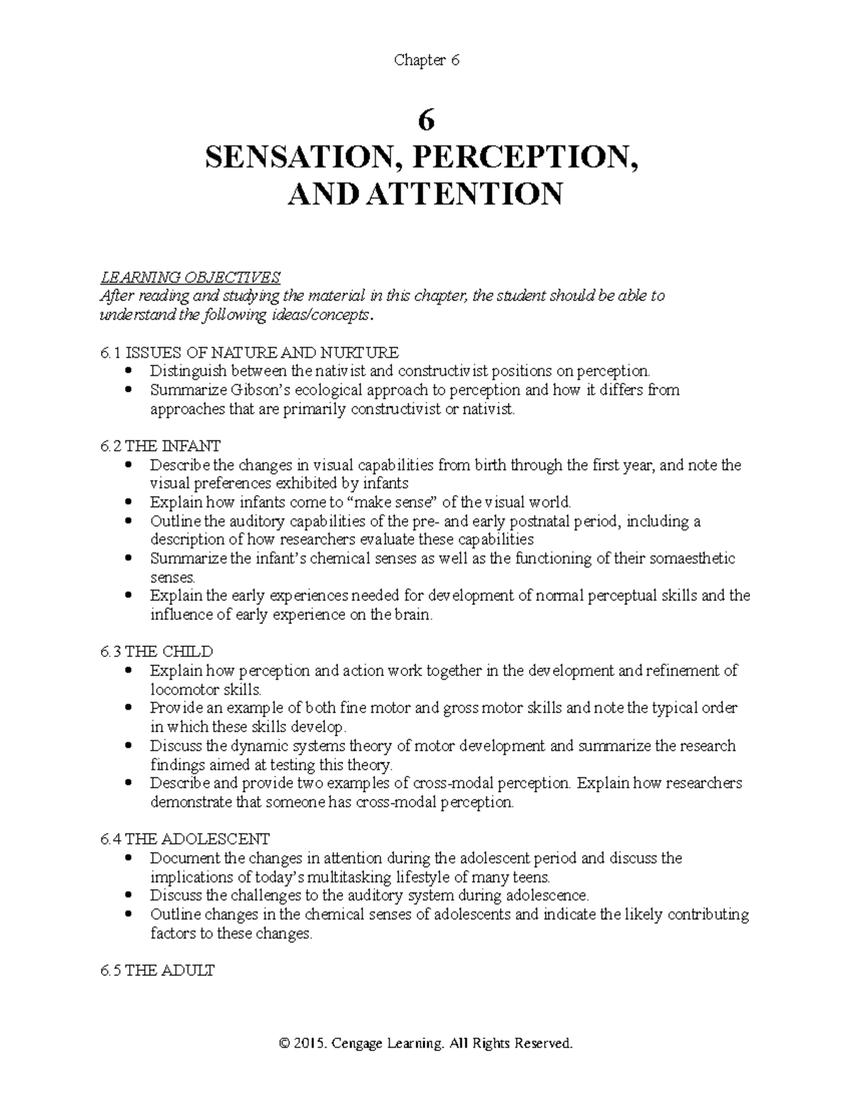 Sigelman 8e IM Chapter 6 - 6 SENSATION, PERCEPTION, AND ATTENTION ...