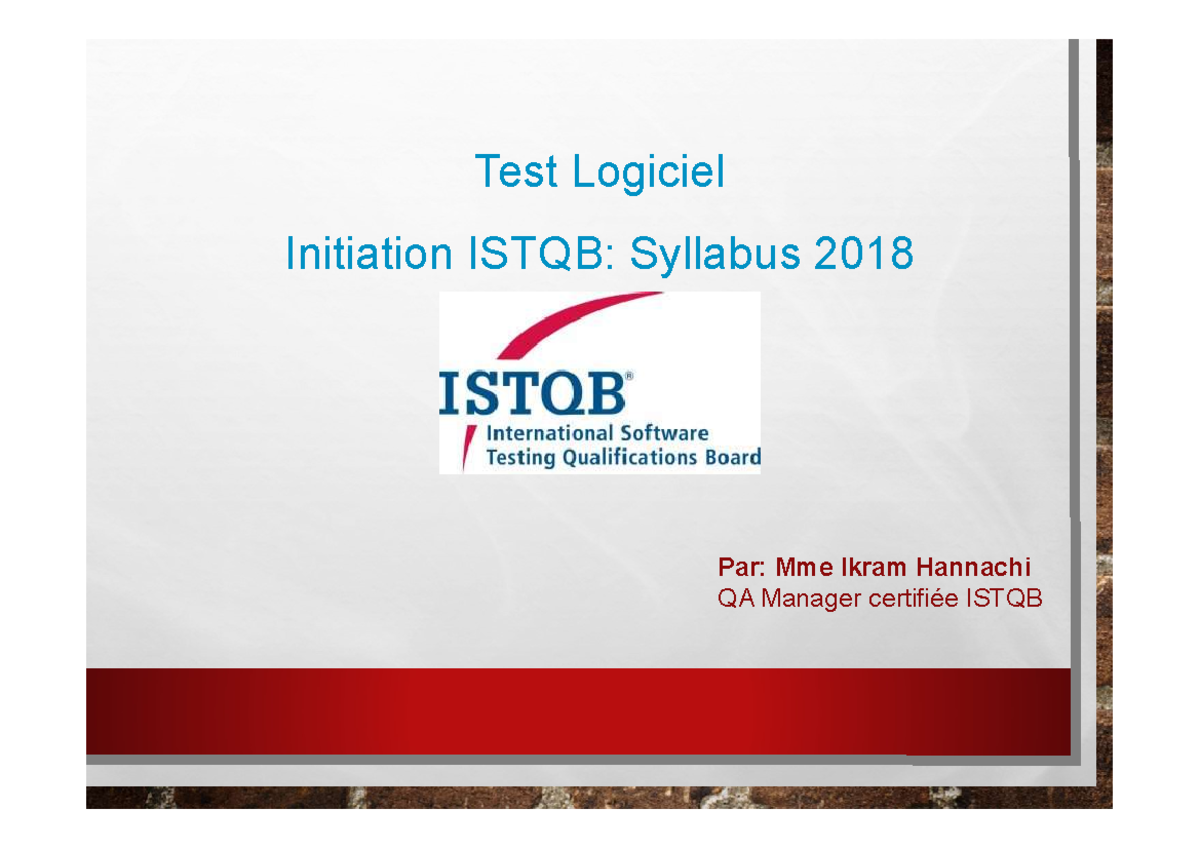 Istqb 2 Tester pendant le cycle de vie logiciel - Test Logiciel ...