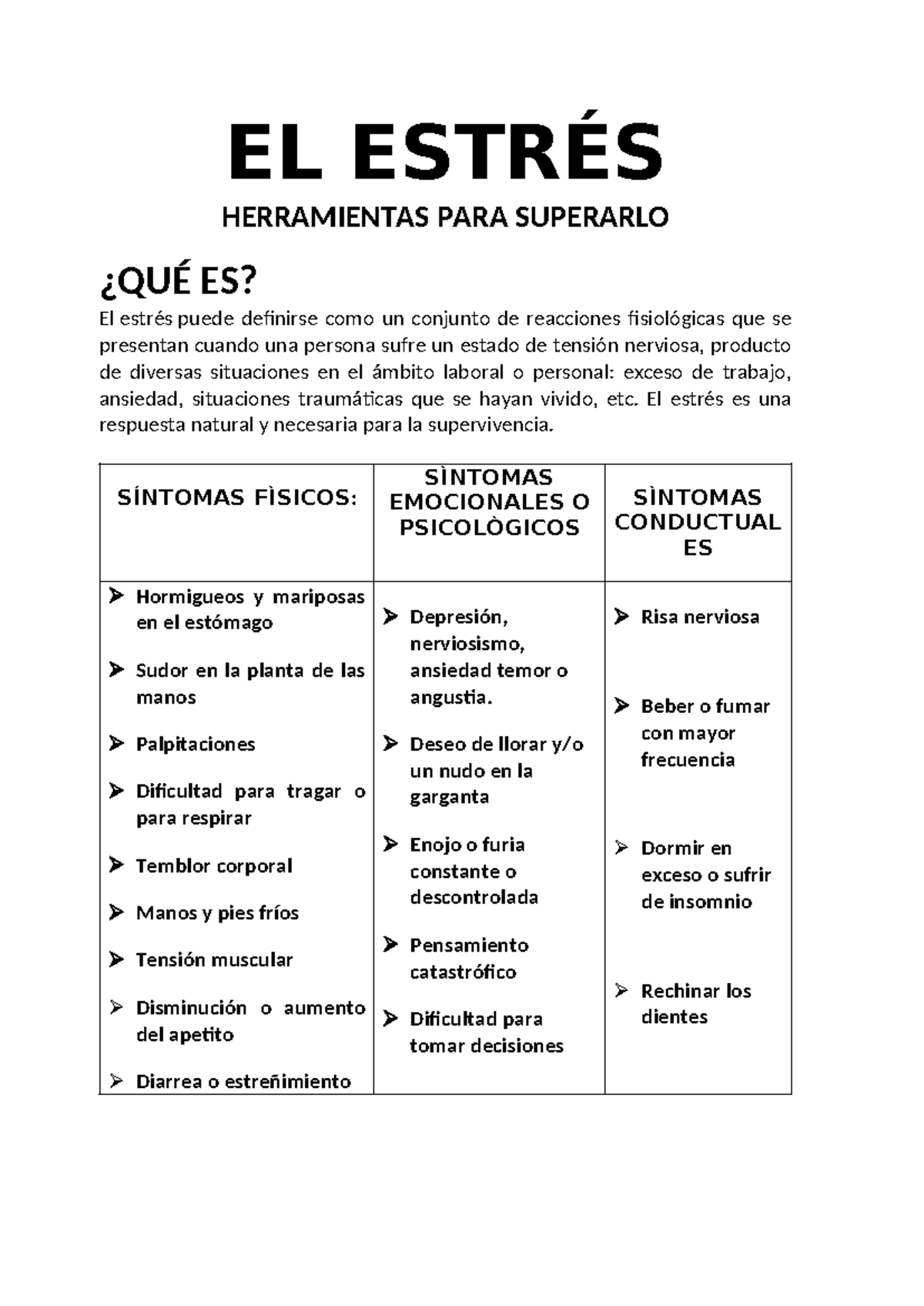 EL Estrés (1) juliana - estres - EL ESTRÉS HERRAMIENTAS PARA SUPERARLO ...