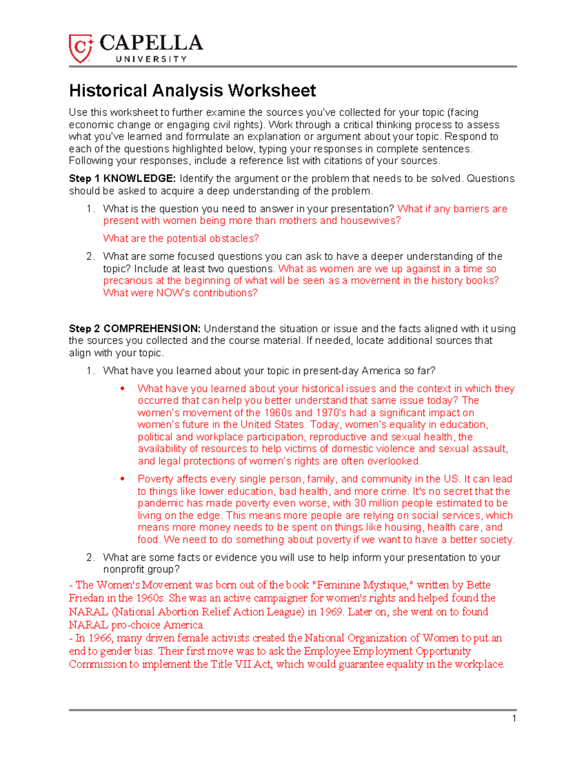 Cf historical analysis worksheet FP2 - Historical Analysis Worksheet ...