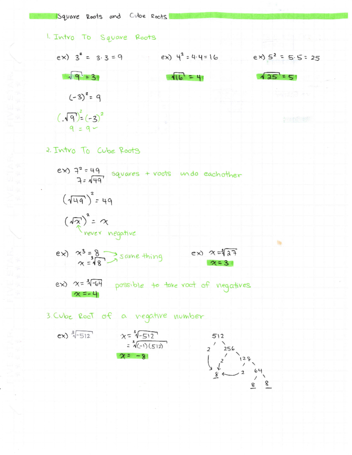 Cube and Square Roots Notes - MATH-151 - Studocu