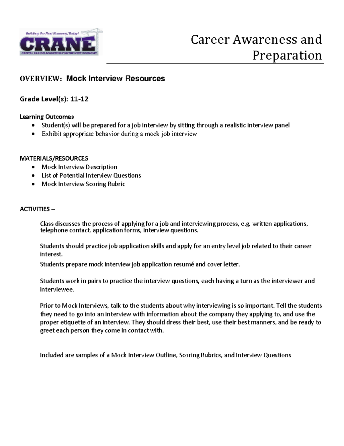 Rubrics PAGE 3 - Professor Jet Un - Career Awareness and Preparation ...