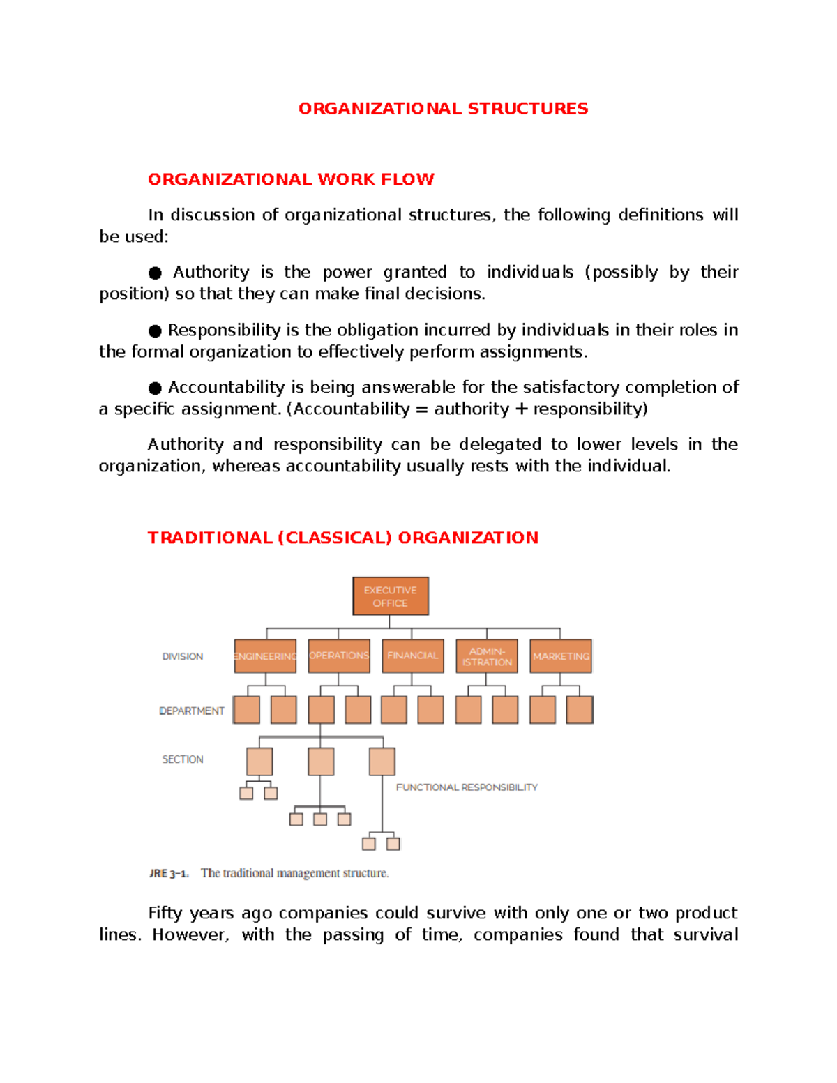 Unit1chapter 3 - Very important notes - ORGANIZATIONAL STRUCTURES ...