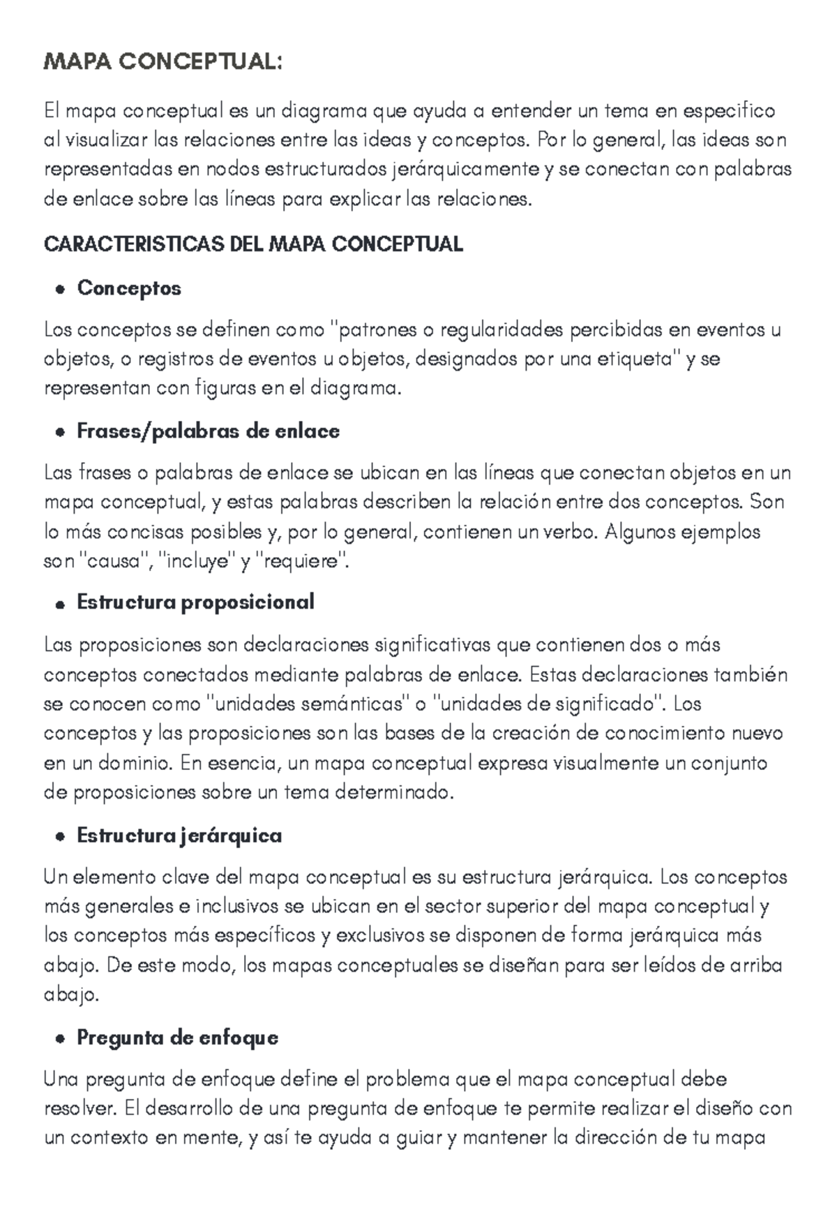 Dear Mrs. Vaughn - helppppp - MAPA CONCEPTUAL: El mapa conceptual es un ...