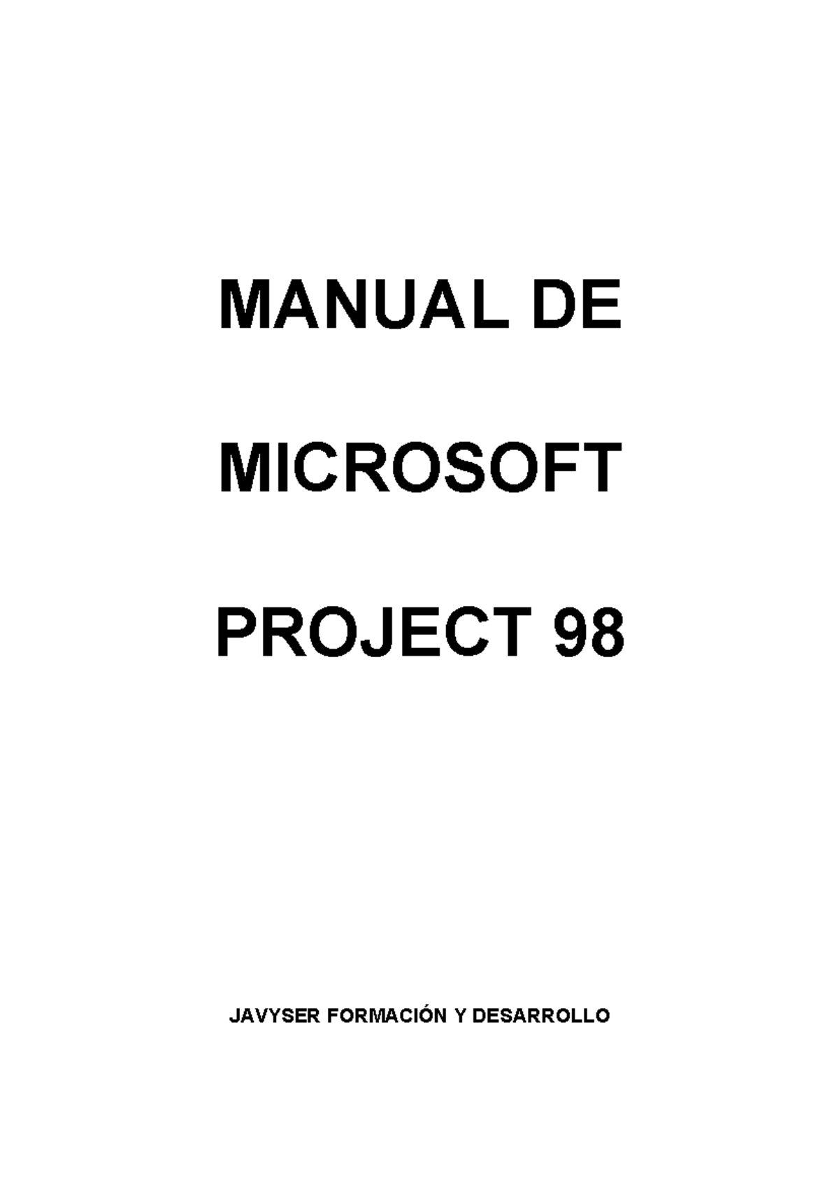 Manual project 98(Genia L) - MANUAL DE MICROSOFT PROJECT 98 JAVYSER ...