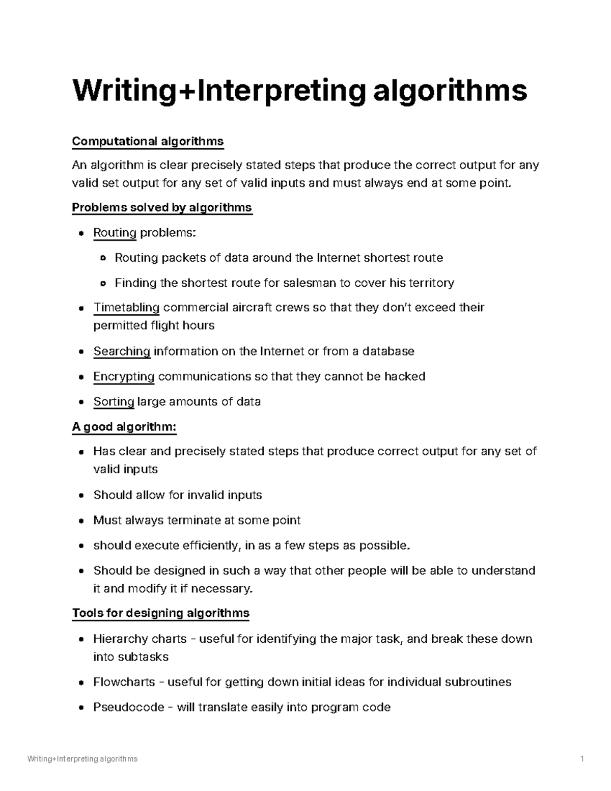 Writinginterpreting Algorithms Writinginterpreting Algorithms Computational Algorithms An 4699