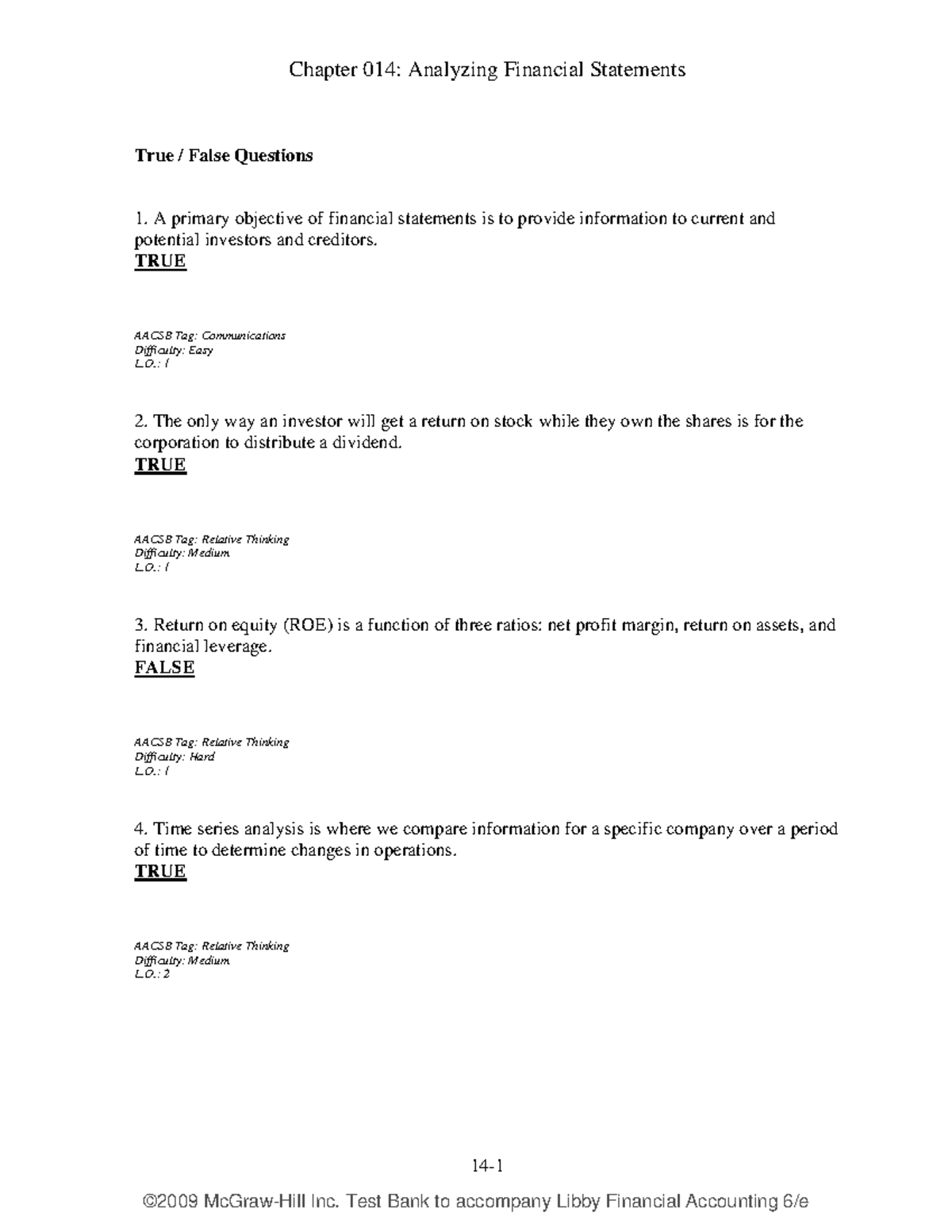 123doc test bank with answers for financial accounting 6e by libby ...