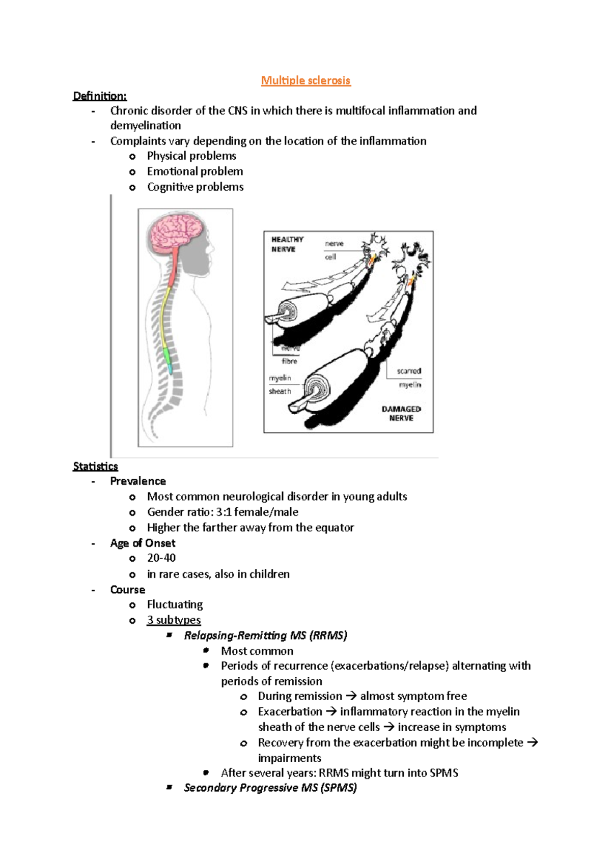 Cnpsych Ch.23 Multiple sclerosis - Multiple sclerosis Definition ...