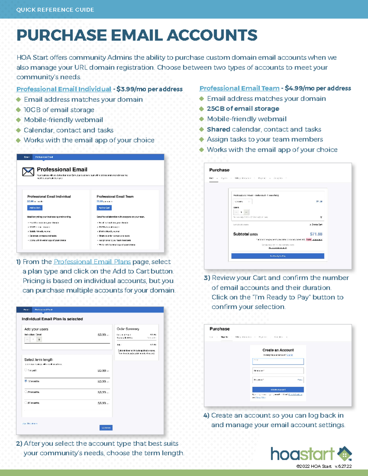 HOA-QRG-Email Accounts - PURCHASE EMAIL ACCOUNTS HOA Start offers ...