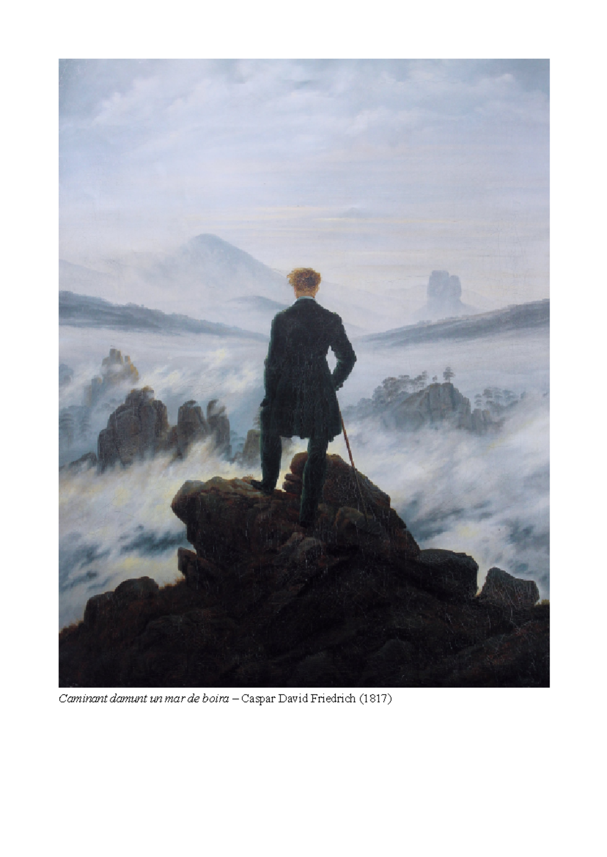 Obres neoclassicisme i romanticisme - Caminant damunt un mar de boira ...