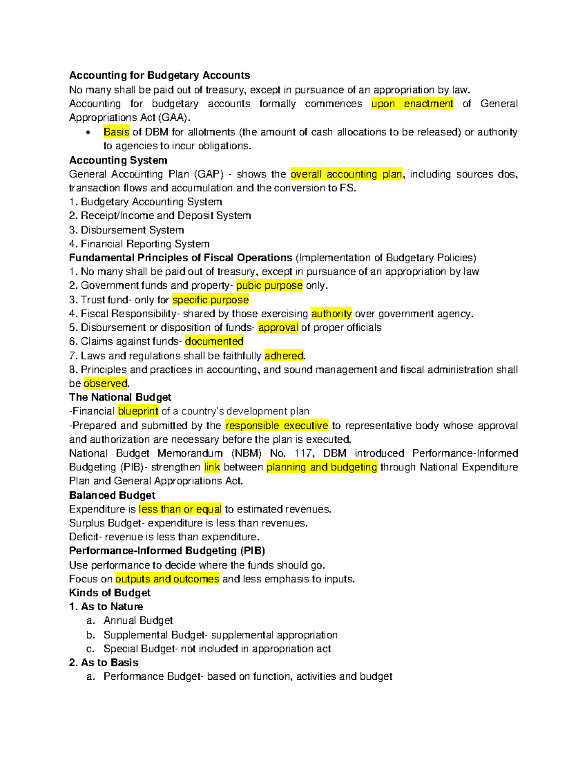 Accounting for Budgetary Accounts - Accounting for budgetary accounts ...