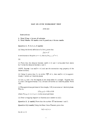 2022MAT105Assignment 9 - University of the Western Cape, Dept. of Maths ...