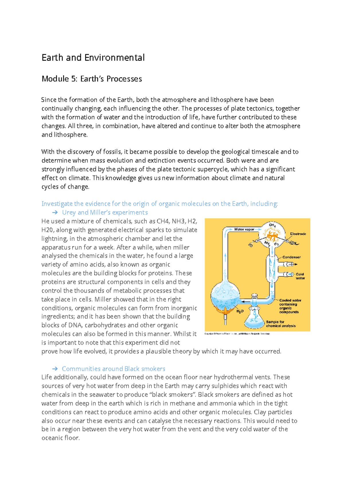 ENS103 Module 5- Earth’s Processes - Earth and Environmental Module 5 ...