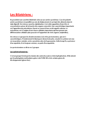 CM 16.02 - Cm de biologie animale zoologie - CM 2 Biologie Animale ...