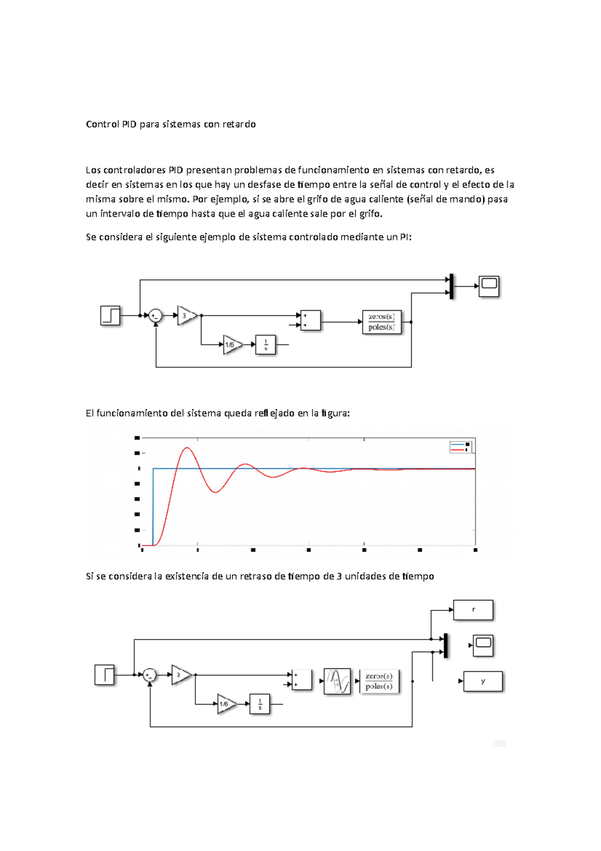 Predictor de Smith - Apuntes 9 - Control PID para sistemas con retardo ...
