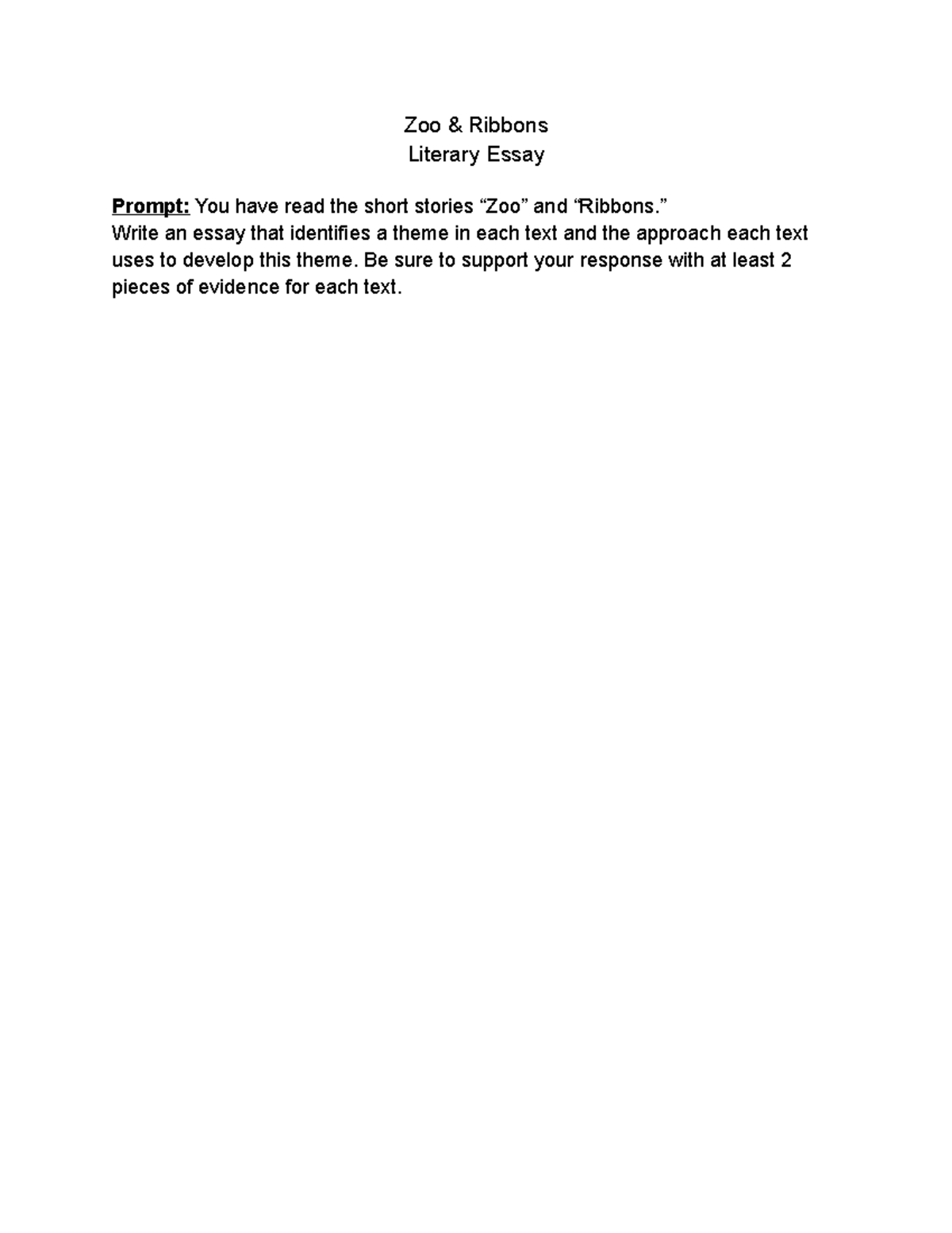 Justin Rojas - [Template] Zoo Ribbons Literary Essay - Zoo & Ribbons ...