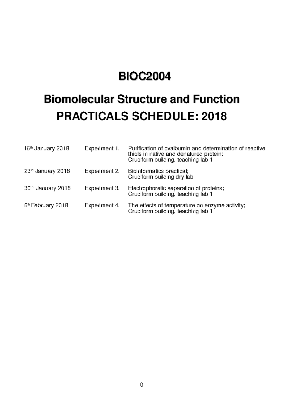 Bioc2004 Practicals 2018 Bioc2004 Biomolecular Structure And Function