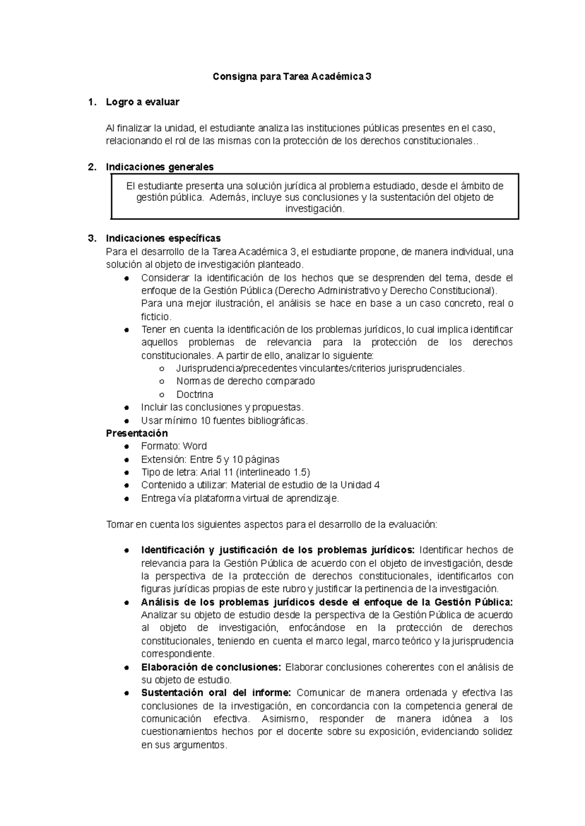 GC D18H TA3 21C -CONSIGNA - Consigna para Tarea Académica 3 Logro a evaluar Al finalizar la ...
