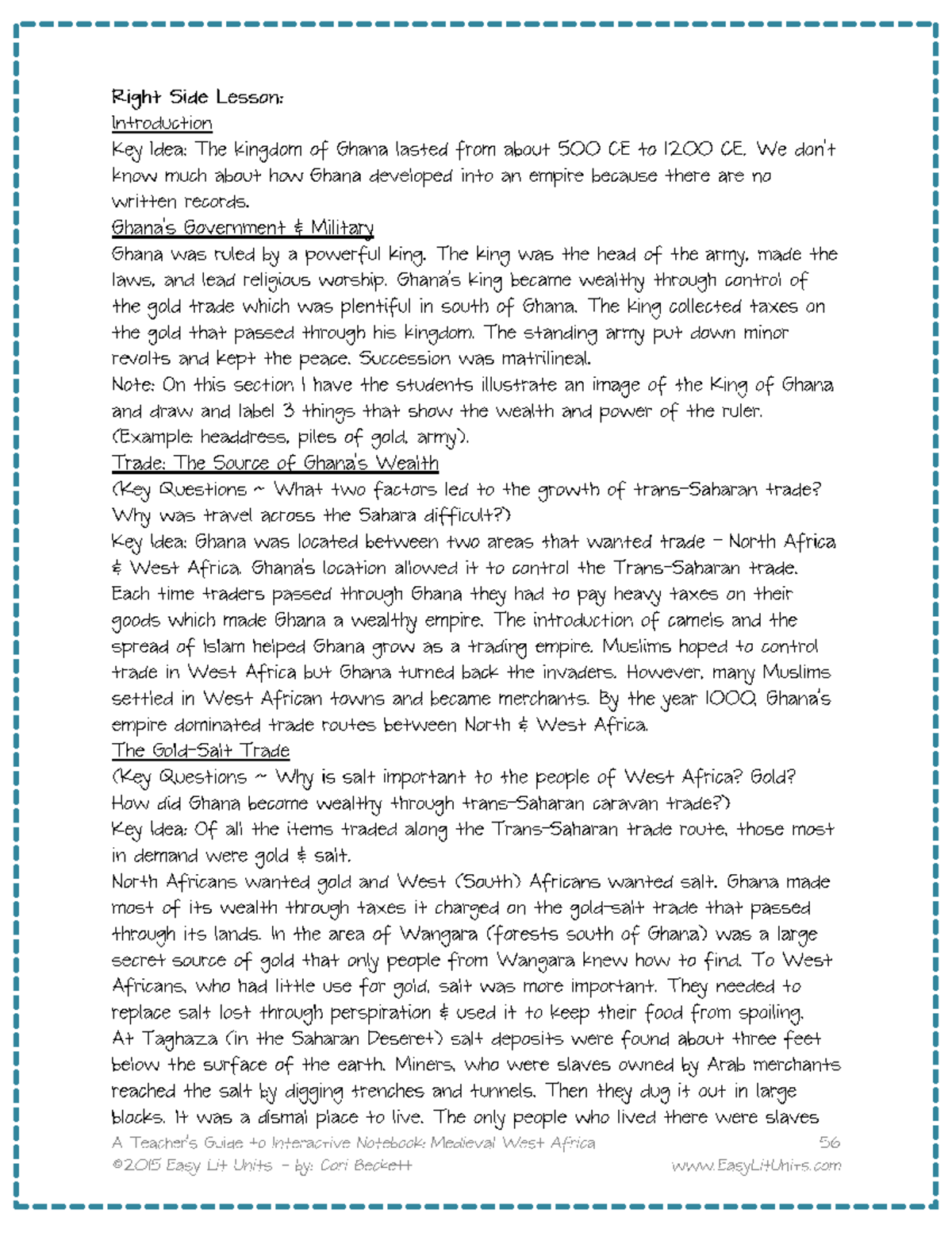 Kingdom of Ghana Foldable - Studocu