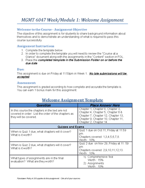 PAR Assessment Report - MGMT 6042 Personal Assessment Report (PAR ...