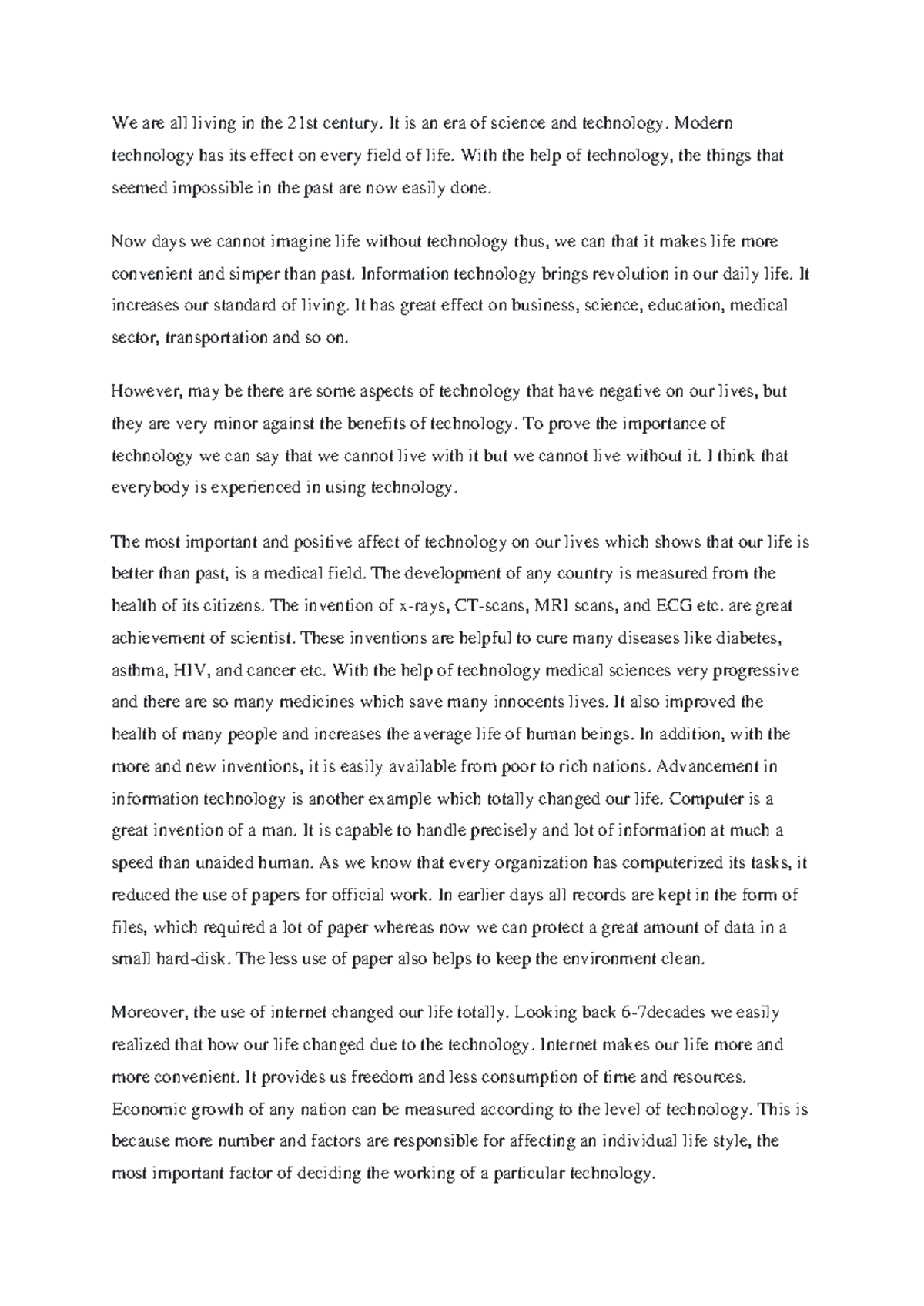 Does Modern Technology Make Life More Convenient - We are all living in ...