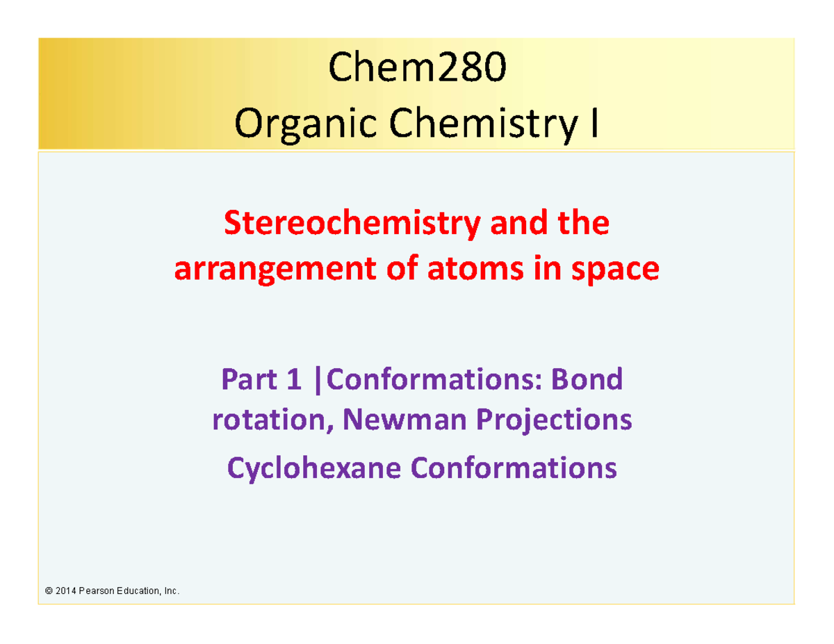 Week 4 - Part 1 - Lecture notes 4 - CHEM 281 - SFU - Studocu