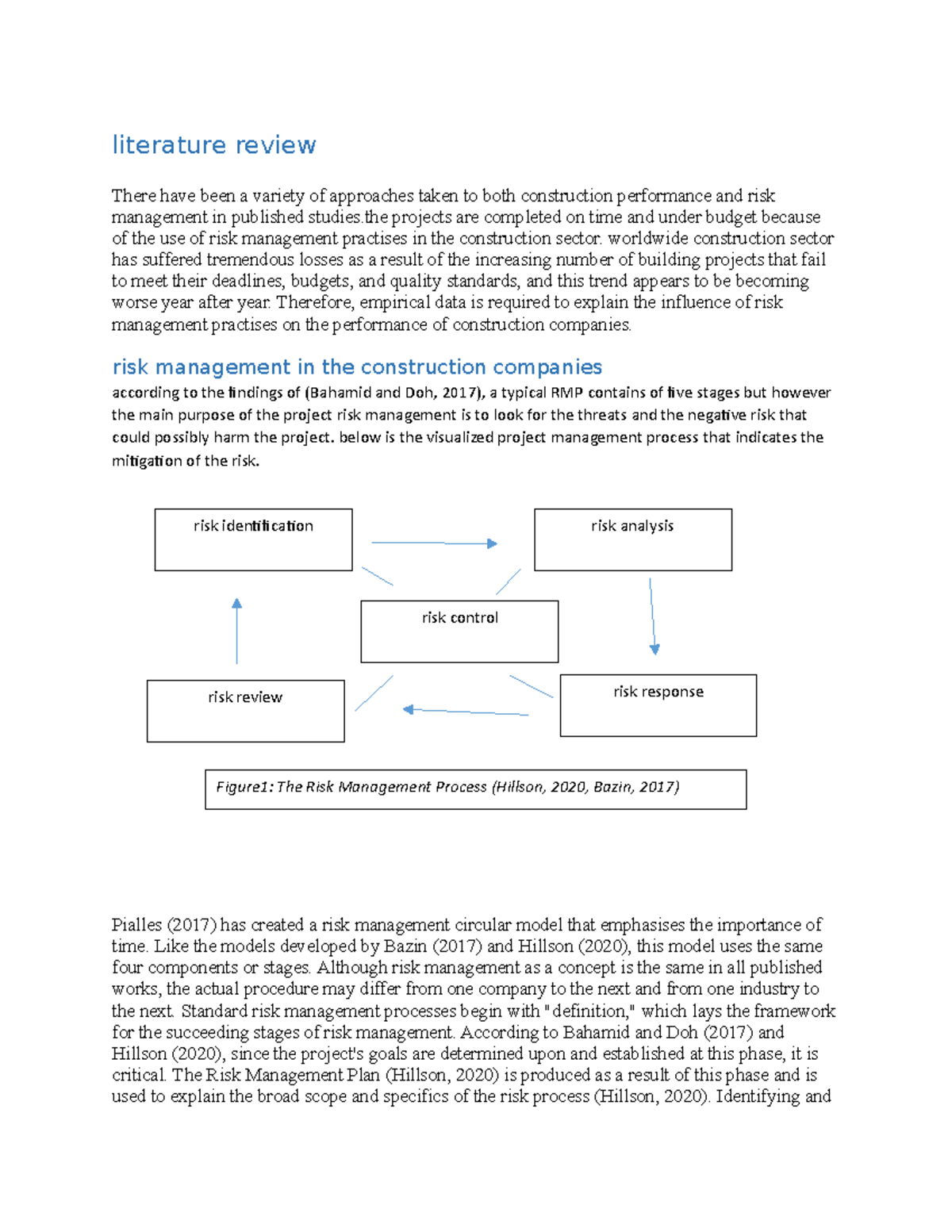 Risk management - assignment - literature review There have been a ...