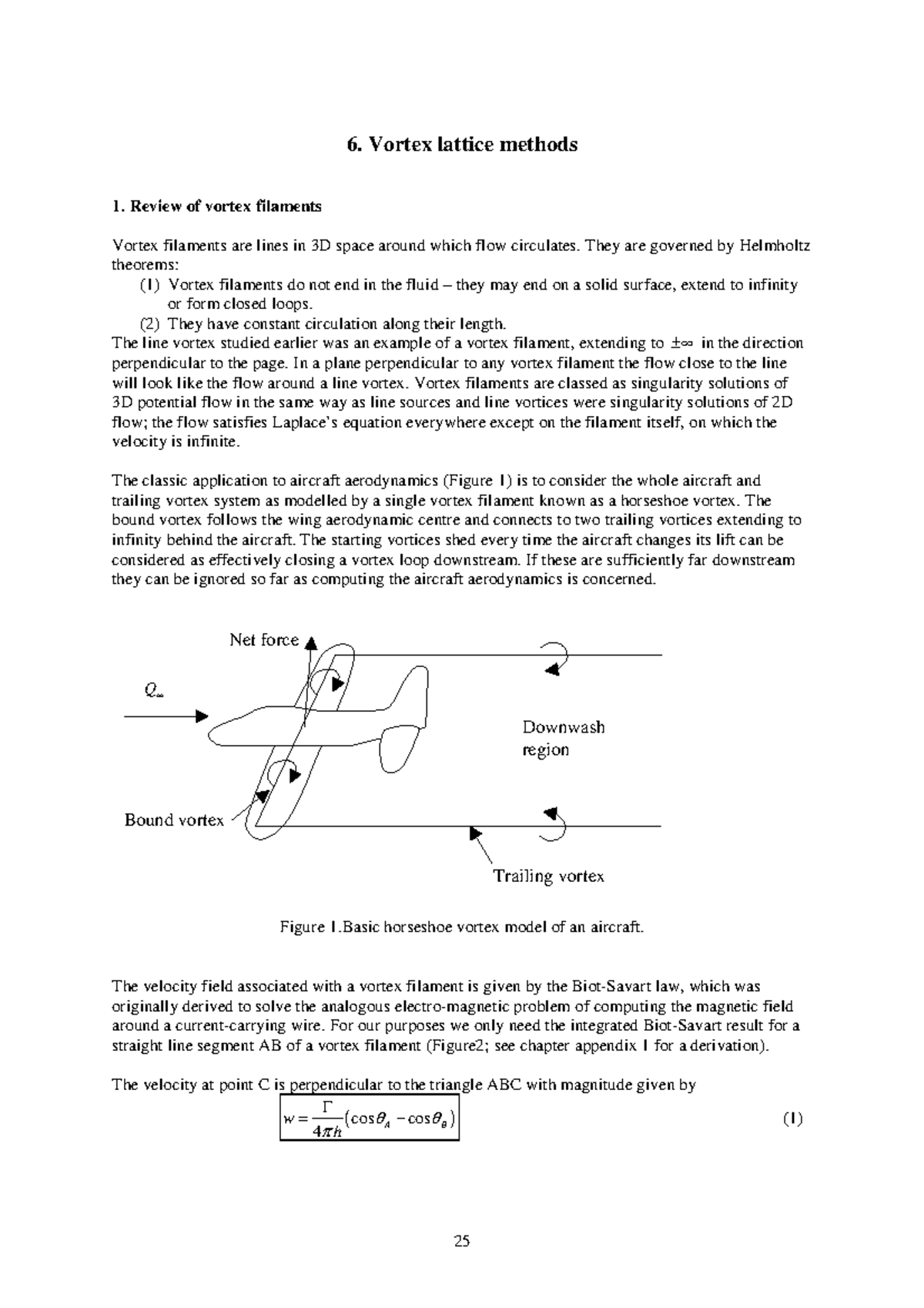 Chap6-Vortex lattice-2 - 6. Vortex lattice methods Review of vortex ...