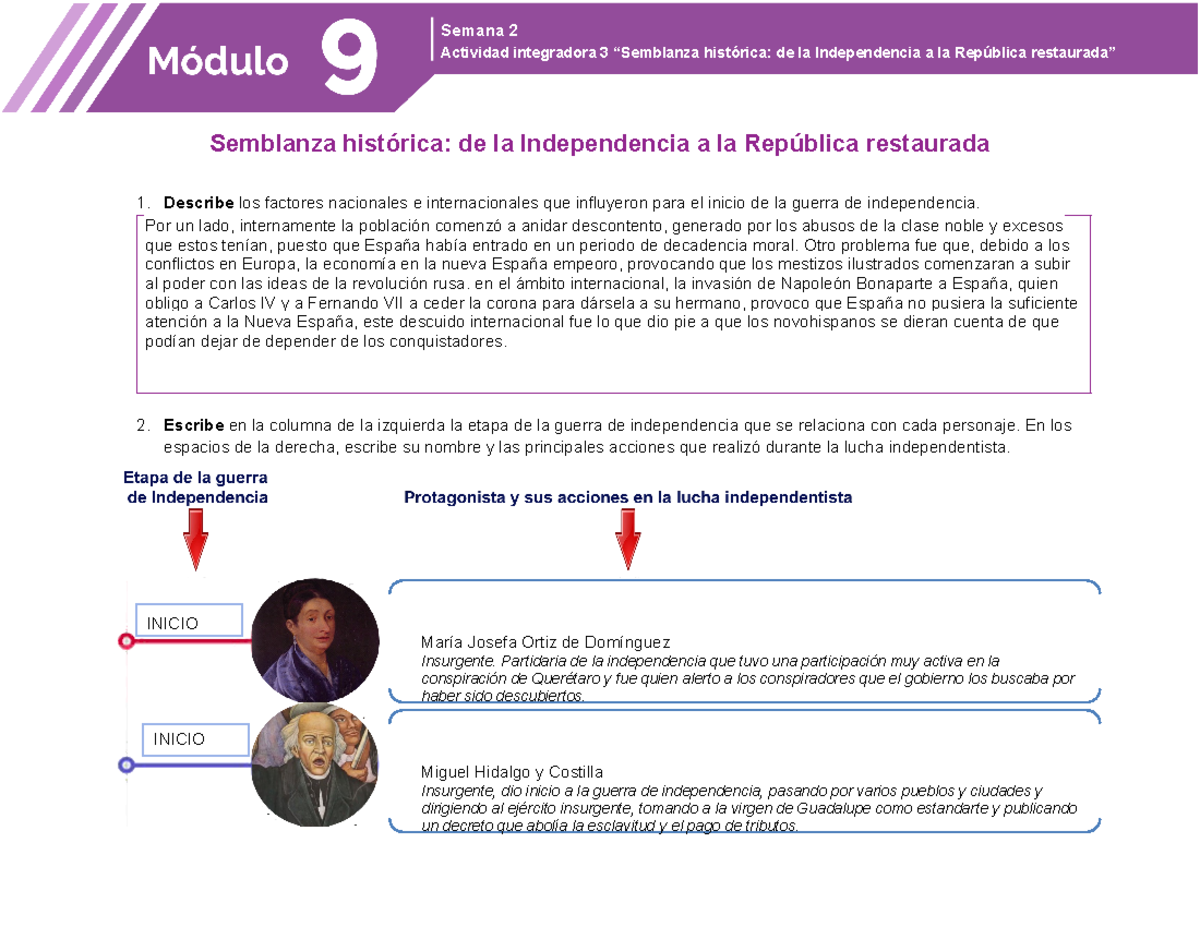 Actividad integradora 3 modulo 9 - Actividad integradora 3 “Semblanza ...