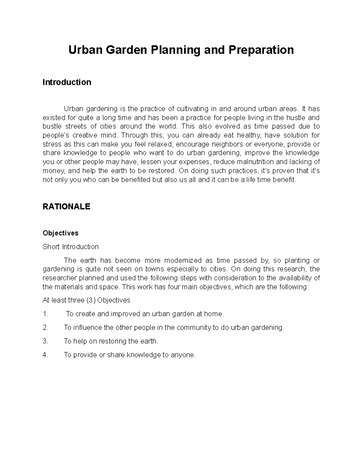 Urban Garden Planning and Preparation - Urban Garden Planning and ...