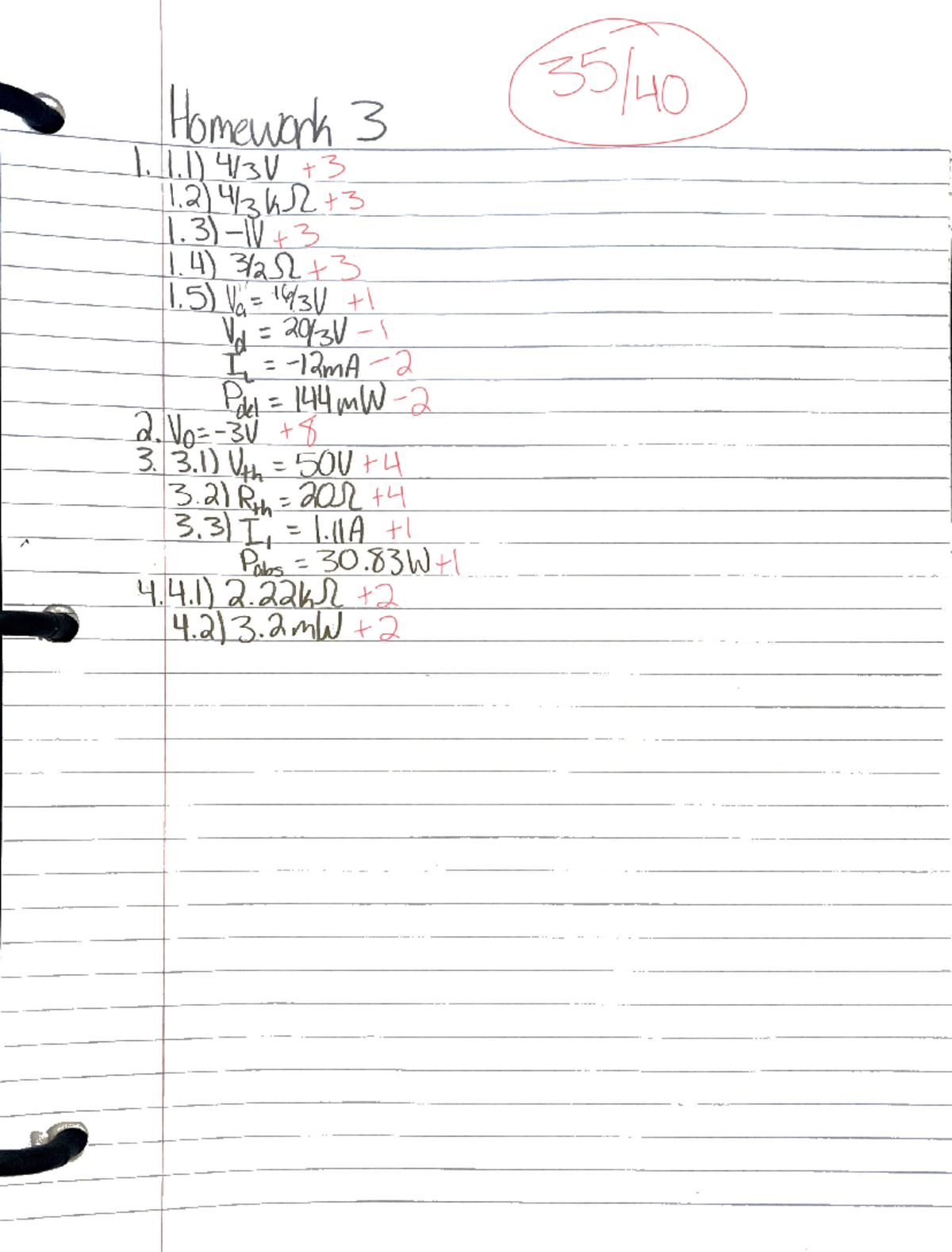 HW3- Homework 3 1. 1) 3 1) 1) 1) 1) Vd L Polel 144mW 2. 8 3. 3) Vth 50V 3 Rth 20r 3 I, 1 Pabs 1. ...